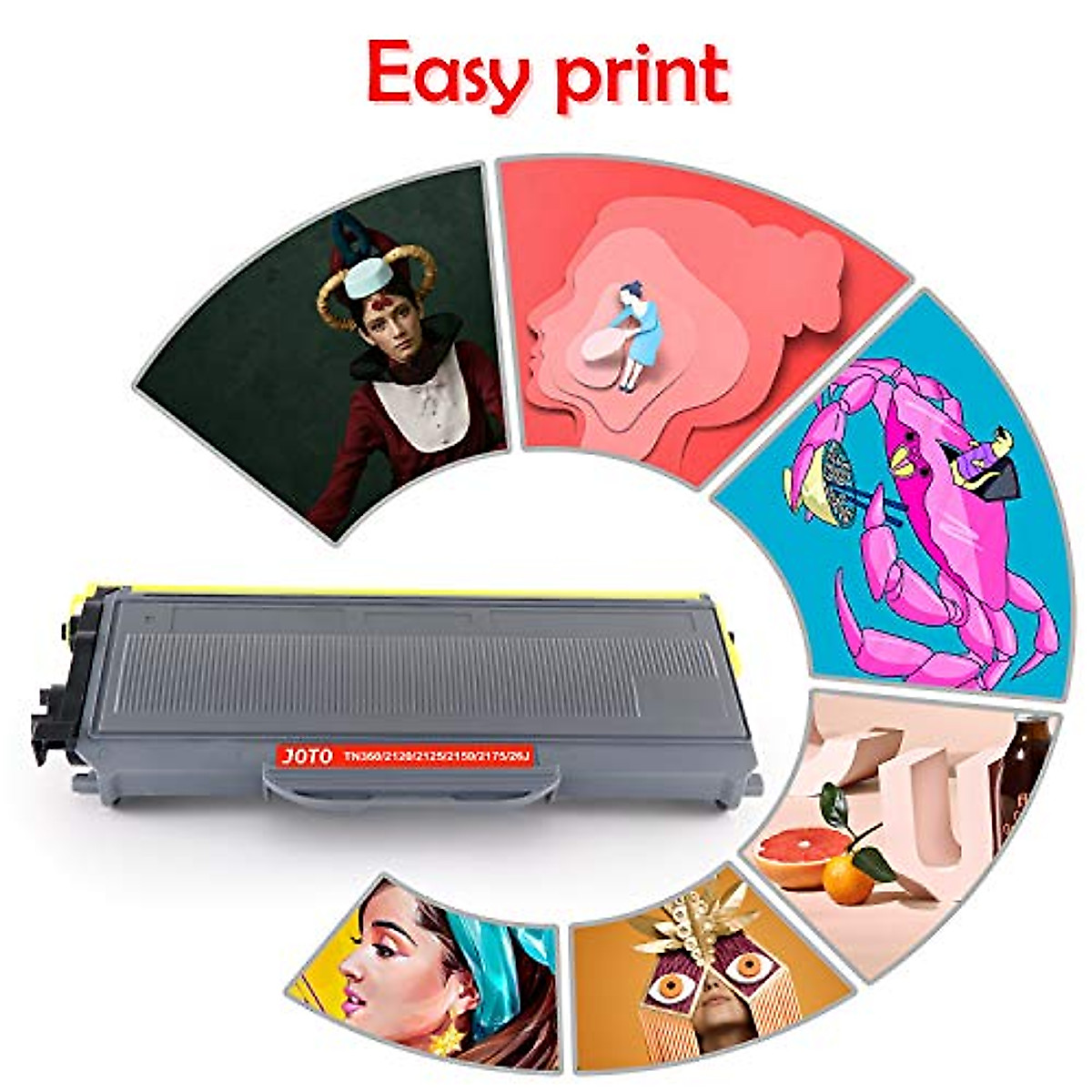 JOTO Compatible Toner Cartridge Replacement for Brother TN360 TN-360 TN 360 TN-330 TN 330 DCP-7040 HL-2140 HL-2170W DCP-7030 MFC-7340 MFC-7345N MFC-7440N (Black, 2 Pack, High Yield)