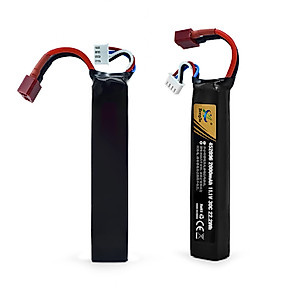 11.1V LiPo Airsoft Battery with Deans Connector 2000mAh 30C Rechargeable Stick Batteries for Airsoft Guns Airsoft Rifle