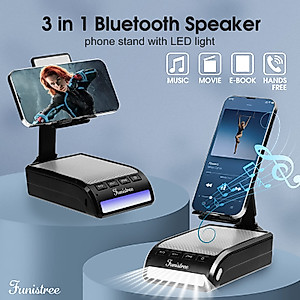 Funistree Gifts for Men Women Dad, Cell Phone Stand with Wireless Bluetooth Speaker, Dad Gifts from Daughter Son Fathers Day, Cool Anniversary Birthday Gifts for Him Husband Boyfriend Tech Gadgets