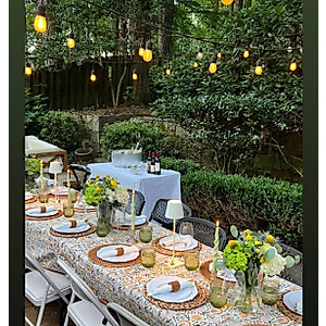 WDF 60pcs White and Gold Plastic Plates - Baroque White With Gold of 30 Heavy Duty Gold dinner plates 10.25inch, 30 Salad Plates 7.5inch