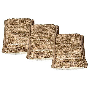 Eurow Beauty Cleaning and Cleansing Exfoliating Bamboo Bath Sponge, 3 Pack