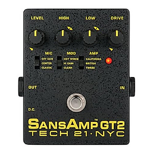 Tech 21 SansAmp GT2 Tube Amp Emulator Pedal