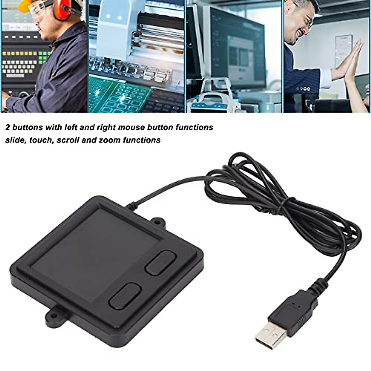 Computer Touch Pad, USB Interface Portable Practical Touchpad for Desktops for Laptops