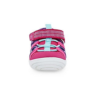 Stride Rite 360 Girls Blake Sneaker, Fuschia, 3 Infant