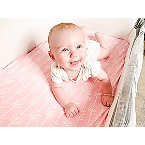 Bassinet Bed Sheets – Premium Bassinet Fitted Sheets for Halo, Mika Micky, Maxi COSI & Others - 4 Pack – 100% Jersey Knit - Bassinet Bedding for Standard Size Oval or Halo Bassinet Pads for Girls