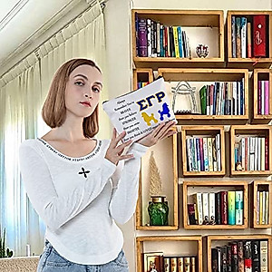 LEVLO Sorority Cosmetic Make up Bag Greek Sorority Sigma Gamma Rho Inspired Gift You Are Braver Stronger Smarter Than You Think Makeup Zipper Pouch Bag