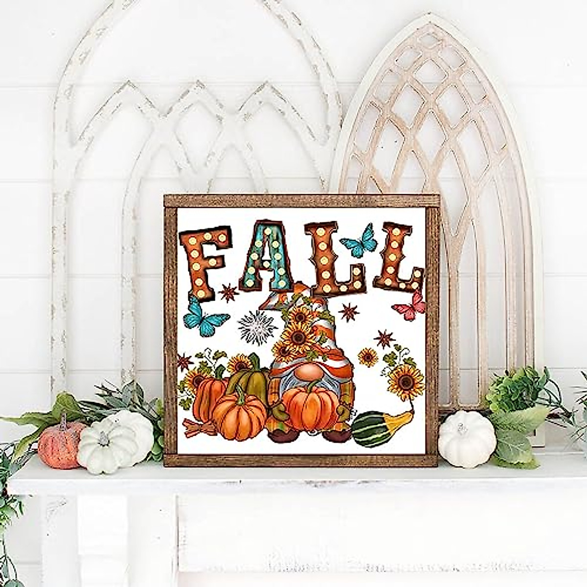 Fall Diamond Art Painting Kits for Adults - Gnome Round Full Drill Diamond Dots Paintings for Beginners, Pumpkin 5D Paint with Diamonds Pictures Gem Art Kits DIY Adult Crafts Diamond Project Kits