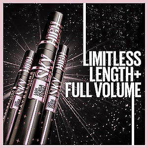 Maybelline Lash Sensational Sky High Washable Mascara Makeup, Volumizing, Lengthening, Defining, Curling, Multiplying, Buildable Formula, Cosmic Black, 1 Count