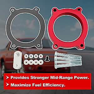 200-617 Throttle Body Spacer Replacement for Airaid 2007-2013 Chevrado Silverado1500 Tahoe/Avalanche 2007-2014 Chevrolet Suburban/Cadillac Escalade/ESV/EXT 2007-2013 GMC Sierra 1500/Yukon