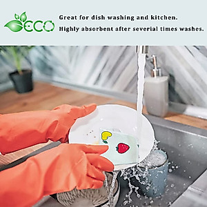 Bamiketty Reusable Paper Towels, Pack 15 Reusable Paper Towels with Durable Cardboard Roll, Cotton Flannel Towel Reusable Napkin, Zero Waste Washable Napkins, Super Soft Paperless Kitchen Cloth