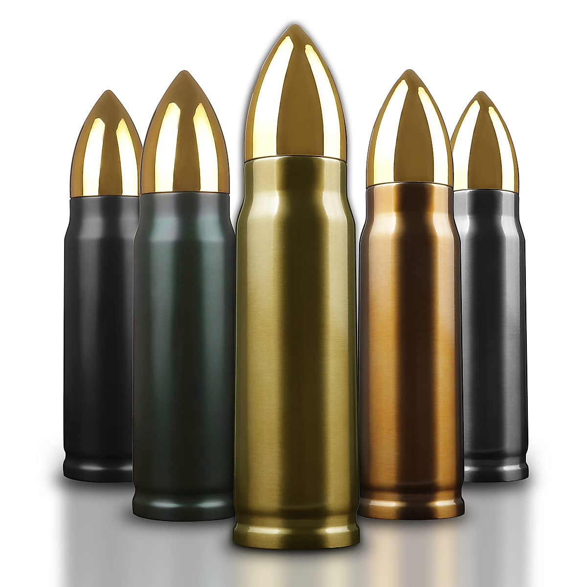 Goetland 304 Stainless Steel 16 oz Bullet Water Bottle Bullet Tumbler Vacuum Insulated Cup Travel Mug Flasks No Logo Dark Copper