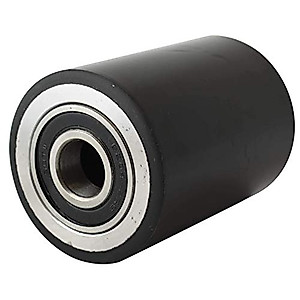 Pallet Jack/Truck Load Wheels Set with Axles and Entry Exit Roller 2.75" x 3.75" with Bearings ID 20mm Poly Tread Black