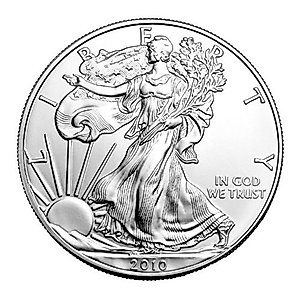2010 No Mint Mark 2010 American Silver Eagle Dollar Seller Choice Uncirculated