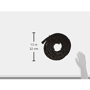 Plow & Hearth 55632 Recycled Rubber Permanent Garden Mulch Border, 120 L x 4.50 W, Black