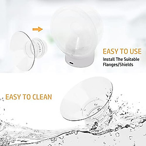 Flange Insert 15mm, Compatible with S9/S12/S9Pro/S12Pro Wearable Breast Pump Parts Replace, Pump Shield/Flange Insert to Reduce 24mm Down to 15mm