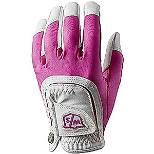 Wilson Staff Fit All Golf Glove, Pink/White