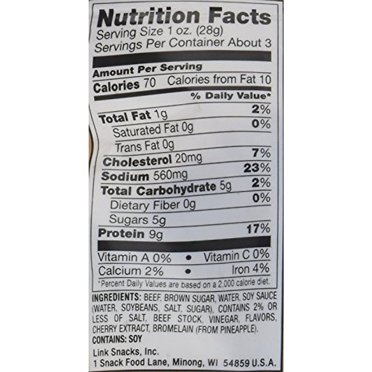 Jack Link’s Extra Tender Beef Jerky Steak Strips, Teriyaki, 2.85 oz – Flavorful Meat Snack, 9g of Protein and 80 Calories, Made with Premium Beef - Gluten Free and No Added MSG or Nitrates/Nitrites