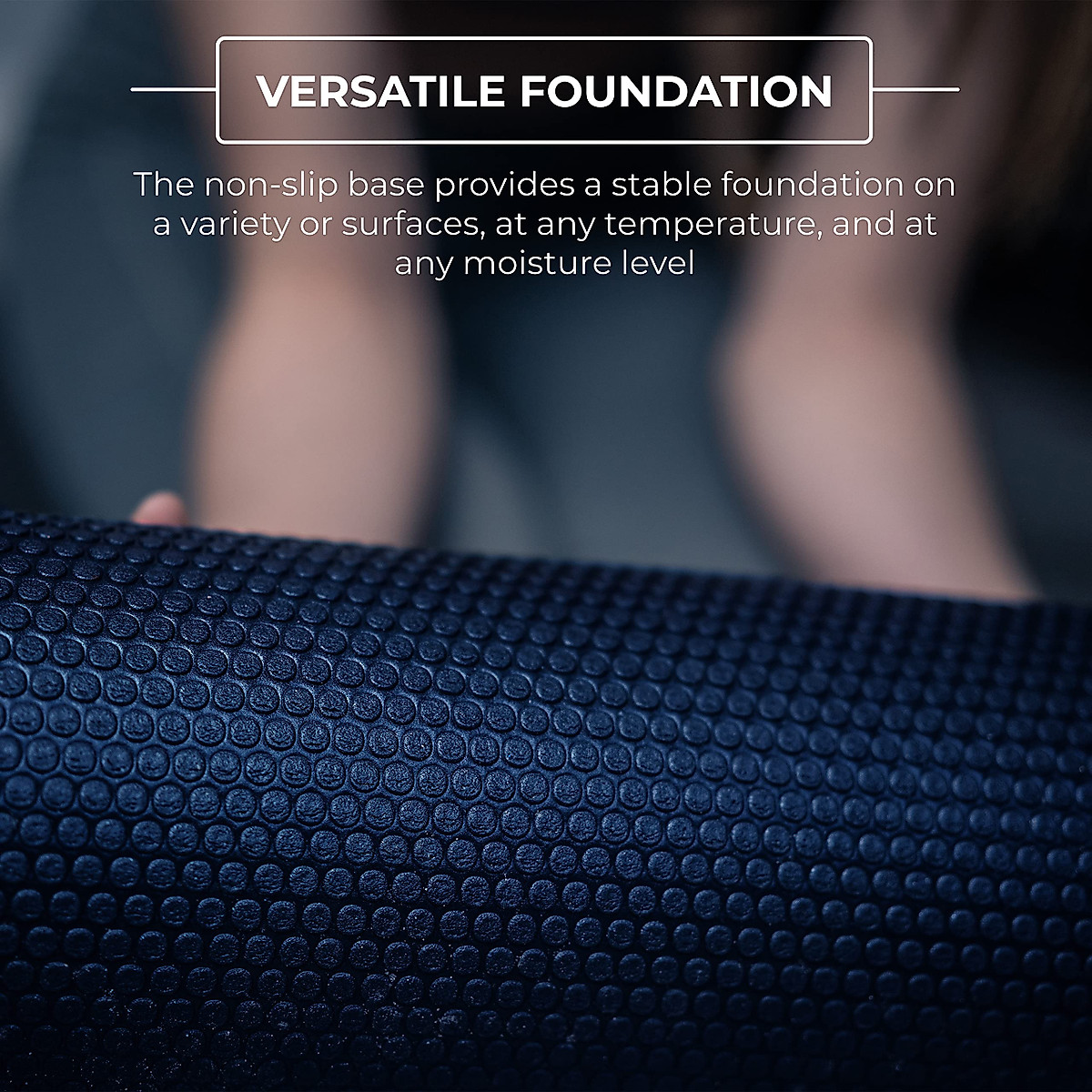 Mount Adams Pro Fit XL Yoga Mat with Carrying Strap, Closed Cell Vinyl Foam for Indoor and Outdoor Yoga, Navy