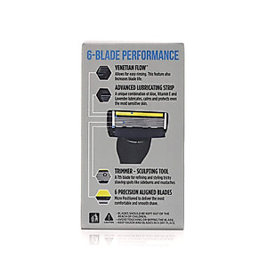 Pacific Shaving Company Premium 6-Blade Razor Refills - Precision Trimmer with Lubrication Strip, for Pacific Shaving Company Razors Only - No Handle (12 Refills)