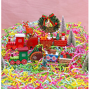 Zwish 150Grams/5.3Oz Colored Crinkle Cut Paper Shred Filler Gift Box Filler Paper for Easter Days, Valentine's Day Christmas Gift Box Filling