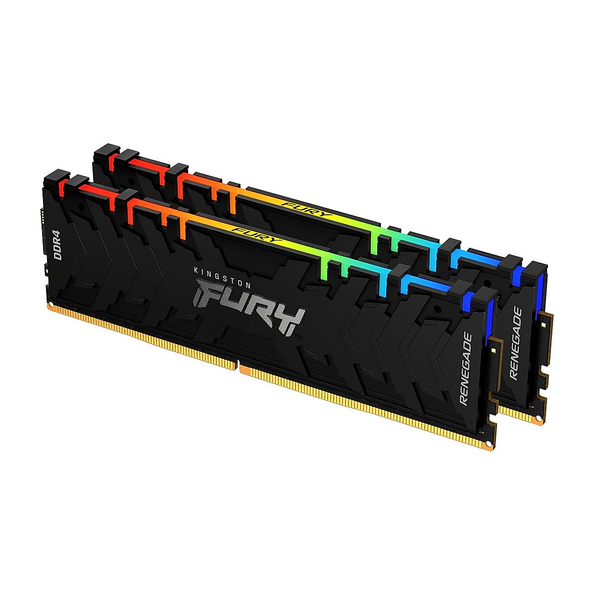 Kingston Fury Renegade RGB 16 GB (2 x 8 GB) 3600 MHz DDR4 CL16 Desktop Memory Kit of 2 KF436C16RBAK2/16