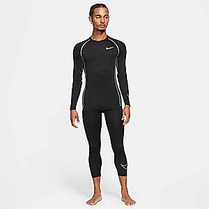 Nike Pro Dri-FIT Men's 3/4 Tights (as1, Alpha, l, Regular, Regular, Black/White, Large)