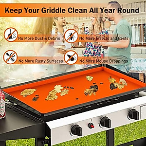 Griddle Mat Silicone for Blackstone 28 inch Griddle Scraper Heavy Duty Griddle Cover Griddle Grill Blackstone Accessories Food Grade Protector with Scraper Kit Protect Your Griddle from Dirt & Rust