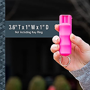 SABRE Pepper Spray, Supports National Breast Cancer Foundation, Maximum Police Strength OC Spray, Quick Release Keychain for Easy Carry and Fast Access, Finger Grip for More Accurate Aim, 25 Bursts , 0.54 Fluid Ounces