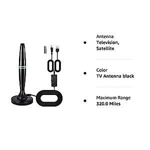 TV Antenna for Smart TV Amplified HDTV Indoor Digital Antenna Long Range TV Antenna Support 4K 1080p Fire Stick All Television Outdoor Smart TV Antenna TV
