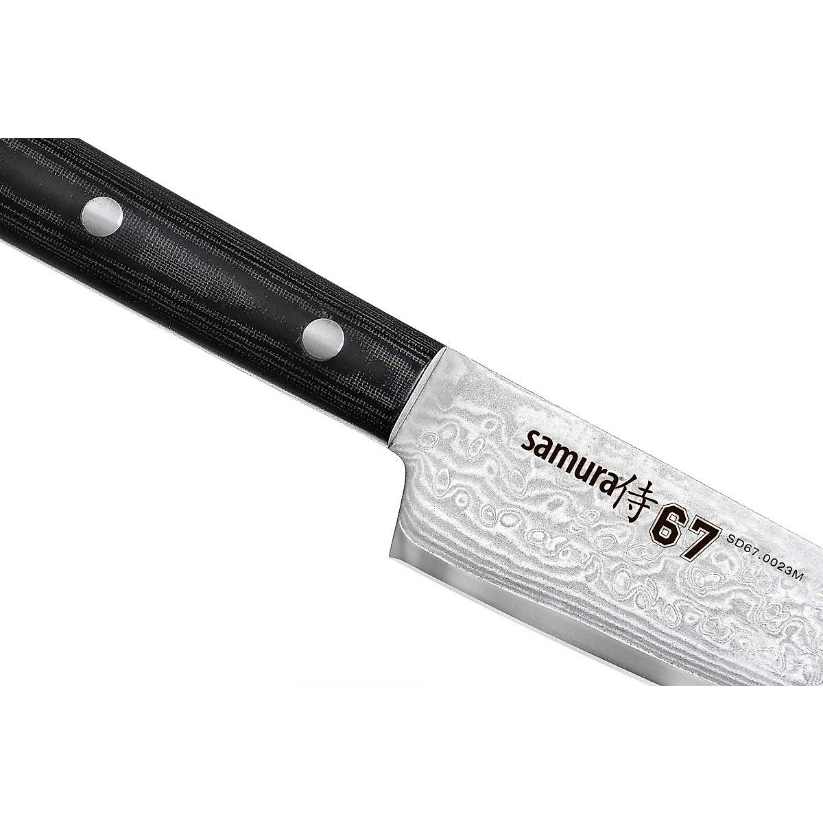 SAMURA DAMASCUS 67 Utility Knife 6.0"/150 mm - 67 Layers | Premium Japanese Steel | Ultra-Sharp & Durable | Perfect for Precision Cutting