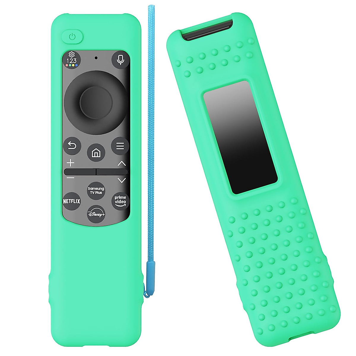 2023 Samsung Smart TV Solar Remote BN59-01432 BN59-01436B BN59-01392B TM2360E TM2360F Silicone Protective Cover with Lanyard(Mint Green)