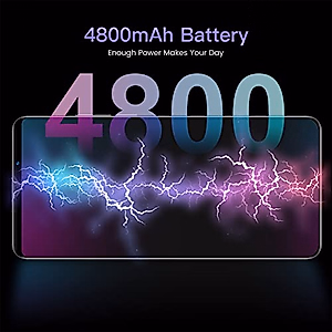 Zerodis Smartphone, 4800mAh Front Battery 2MP Rear 5MP US 100240V 2.4G 5G WiFi Mobile Phone for Calling ()
