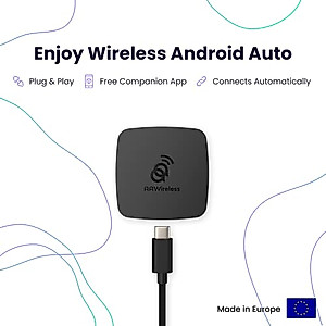 AAWireless 2022 - Wireless Android Auto Dongle - Connects Automatically to Android Auto - Easy Plug and Play Setup - Free Companion App