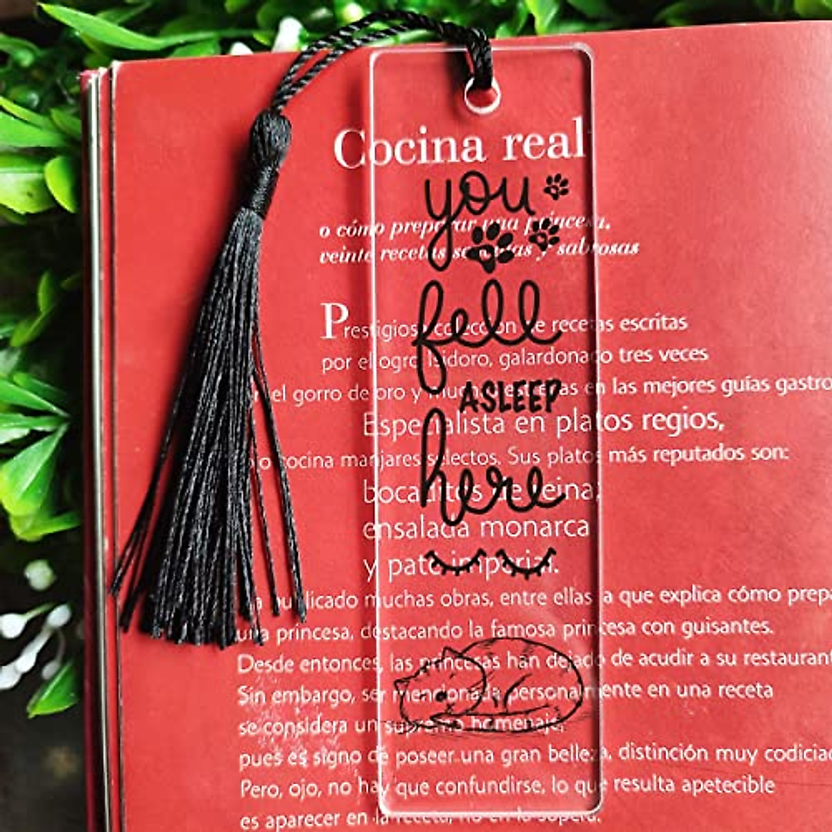 You Fell Asleep Here Cat Funny for Women Inspirational Bookmark, Reader Gifts, Reading Gifts, Gift for Book Lover Writers Friend