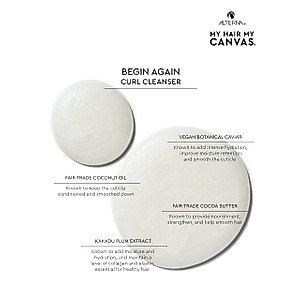 My Hair. My Canvas. Travel and Trial Size Begin Again Vegan Curl Cleanser Enhancing Shampoo for Curly, Coily, and Textured Hair, 1.35 oz