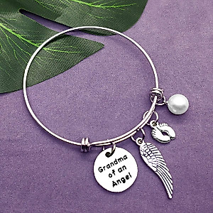 Vadaka Baby Memorial Gift Bracelet Memorial Bracelet for Grandma Loss of Child Grandchild Gift Miscarriage Jewelry for Infant Loss Sympathy Remembrance Gift Miscarriage Keepsake