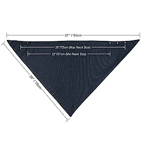 Modaliv Adult Gender Neutral Bandana Bibs & Drool Bibs for Frequent Drooling & Accidental Spills, Adult Bibs with 4-layer Clothes Protectors & Stain Hiding Design, Absorbent Bibs for Adults (Large Black)