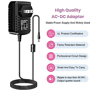 Pedal Power Supply Adapter 9V DC 1A 1000ma Tip Negative 5 Way Daisy Chain Cables for Guitar Effect Pedals