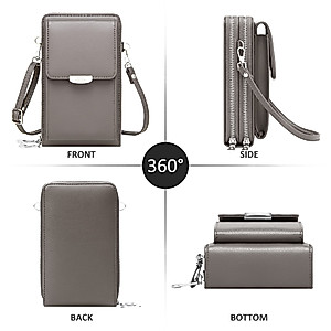 KUKOO Small Crossbody Phone Bags for Women Cell Purse Wallet Mini Shoulder Handbag with Credit Card Slots