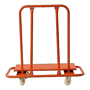 Heavy Duty Drywall Sheet Cart & Panel Dolly with 4 Swivel Wheels,Handling Sheetrock Panel Tool Truck Casters Panel - 3000LBS Orange