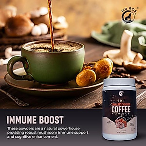 Mr Ros Natural Mushroom Coffee: Feel Your Best - Focus, Energy, Immunity - 7 Adaptogen Blend - 1 lb