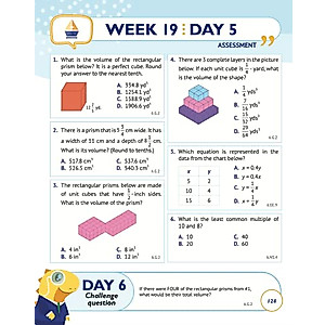 6th Grade Common Core Math: Daily Practice Workbook - Part I: Multiple Choice | 1000+ Practice Questions and Video Explanations | Argo Brothers (Next Generation Learning Standards Aligned (NGSS))