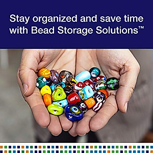 Elizabeth Ward Bead Storage Solutions Clear Plastic Storage Containers (8pc) – Small – Organize Beads, Jewelry Making and Craft Supplies, Earrings and More – Securely Snaps Shut, 1-1/6” x 2” x 1-1/8”