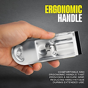 Berkling Heavy Duty Retractable Razor Blade Scraper with Stainless Steel Body, Ideal For Removing Stickers, Decals, Paint, Adhesive Residue, and More. Fits All Standard Size Razor Blades