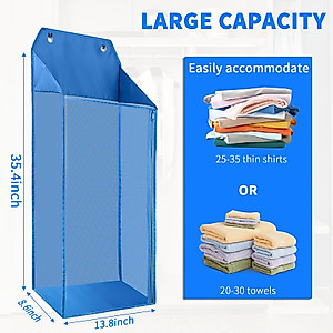Libeder Over the Door Laundry Hamper,Collapsible Hanging Mesh Laundry Hamper Basket with Zipper for Dirty Clothes Organizer,Space Saving Laundry Bag for Bathroom, Bedroom
