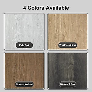 OAKHAM HOME 5 Tier Book Shelf, 73" Tall Bookshelf with Storage, Modern Bookcase with Shelves, Wall Mount Ladder Shelf with Steel Frame, Bookshelves with Rattan Cabinet for Living Room (Weathered Oak)