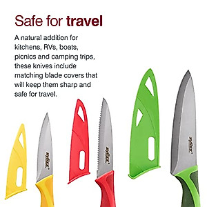 ZYLISS 3 Piece Value Knife Set with Sheath Covers, Stainless Steel
