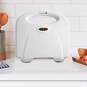 Bene Casa - White Nonstick Flat Grill Sandwich Maker - Includes Cool-touch Handles and Die Cast Aluminum Cooking Surface