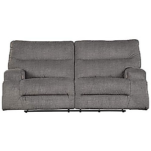 Signature Design by Ashley Coombs Contemporary 2 Seat Power Reclining Sofa, Gray