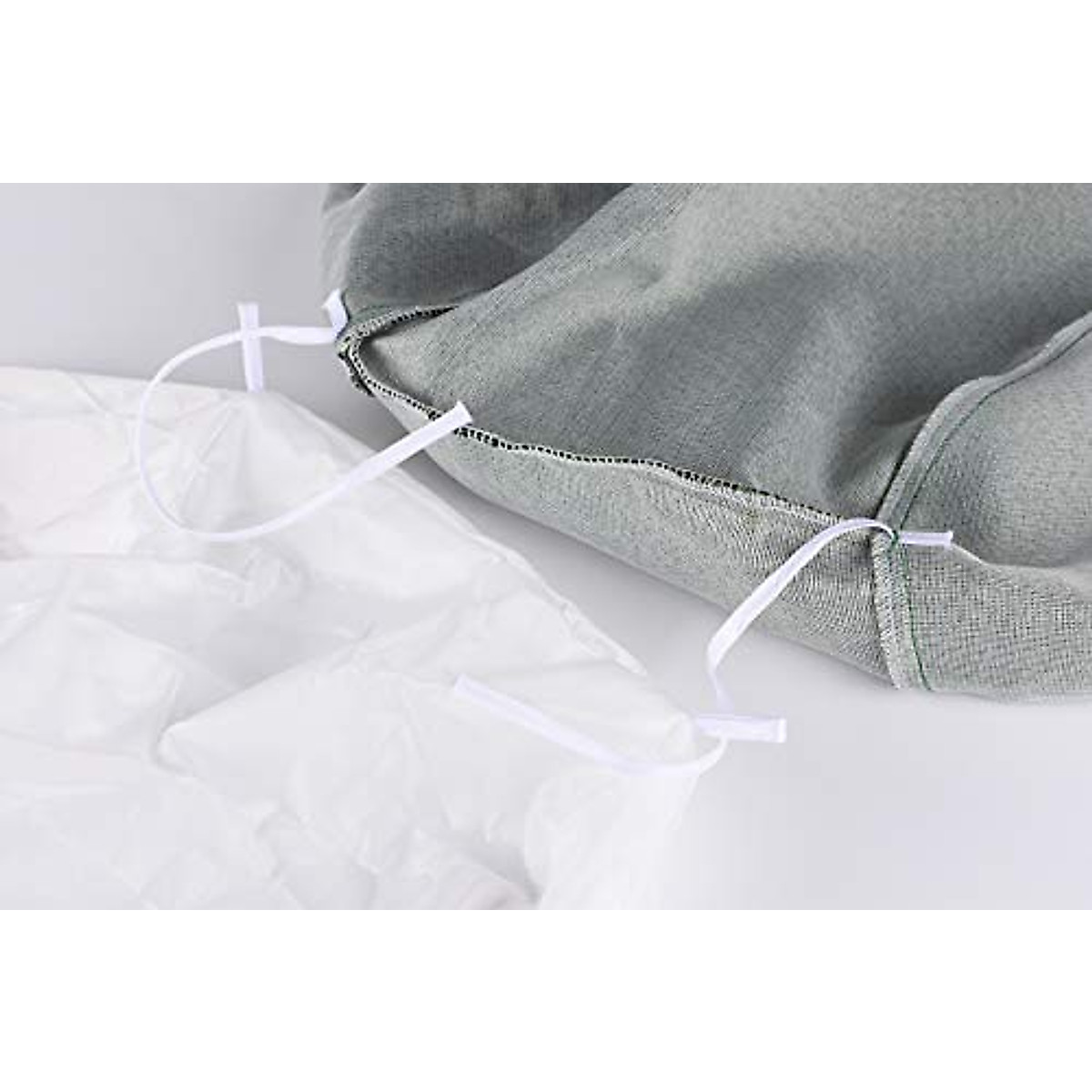 AMTOOCH Double Layer Bean Bag Chair Cover Beanless Bag Recliner Washable Memory Foam Bag Plush Animal Stuffed Storage Footstool Seat Lounge Chair Lined(Beanbag Cover Only)